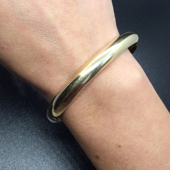 Jewelry | 14k Solid Yellow Gold Classic Bangle Heavy Bracelet By ...